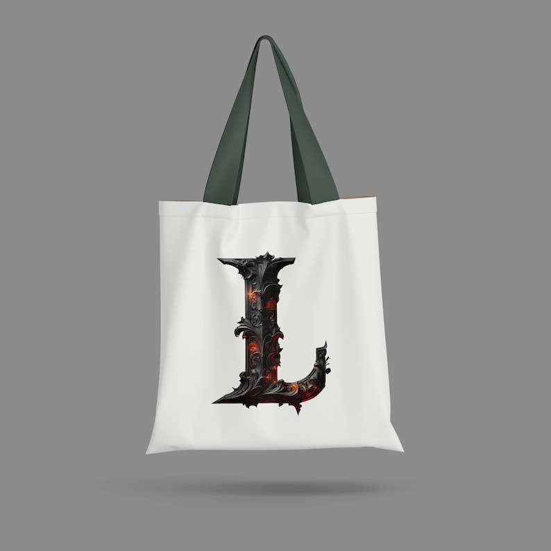 Alphabet Letter L Goth Style Sublimation Scrapbooking - Etsy