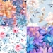 Watercolor Floral Digital Paper Set Seamless Flowers Pattern ...
