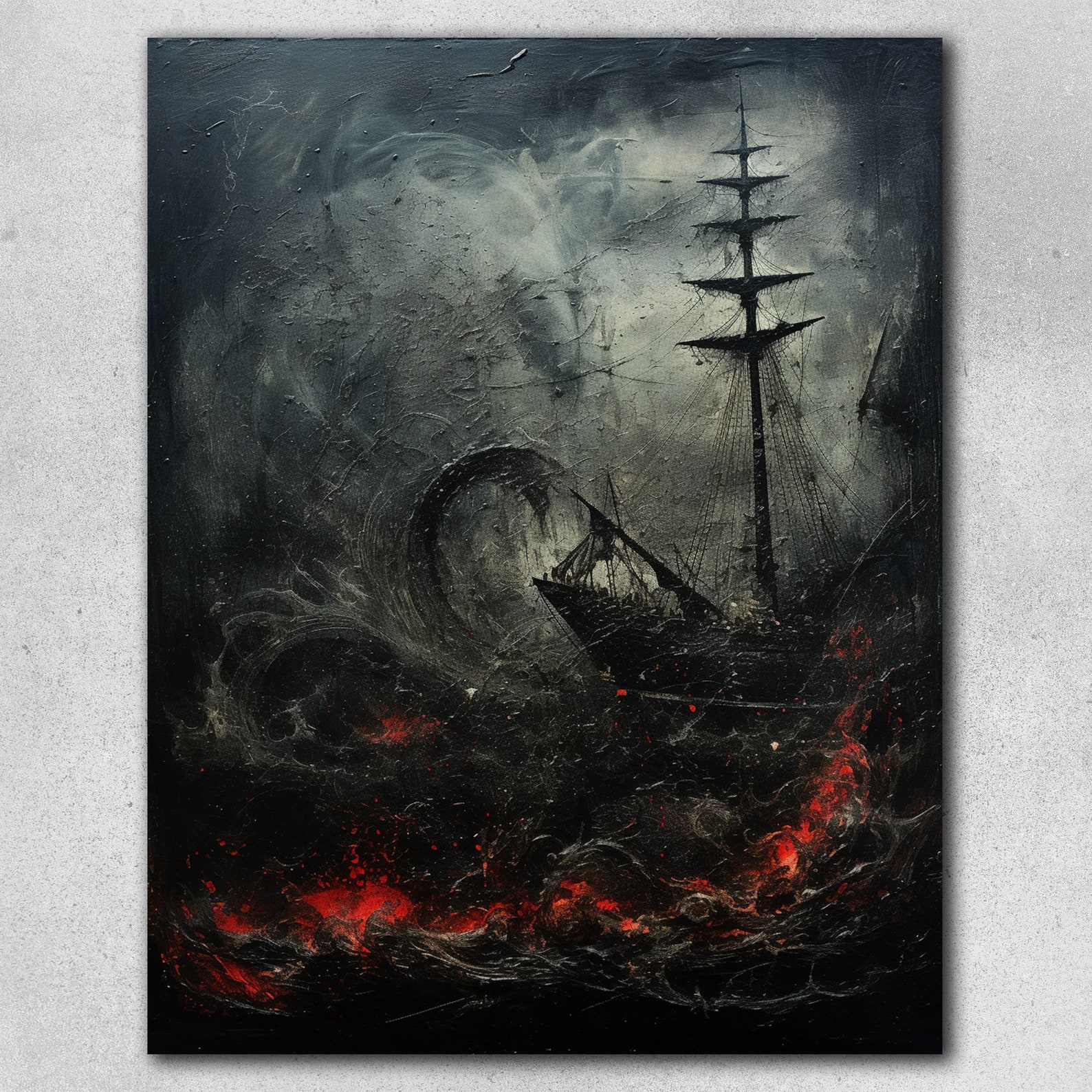 Gothic Seas Illustration Set Digital Dark Aesthetics Sirens Kraken ...