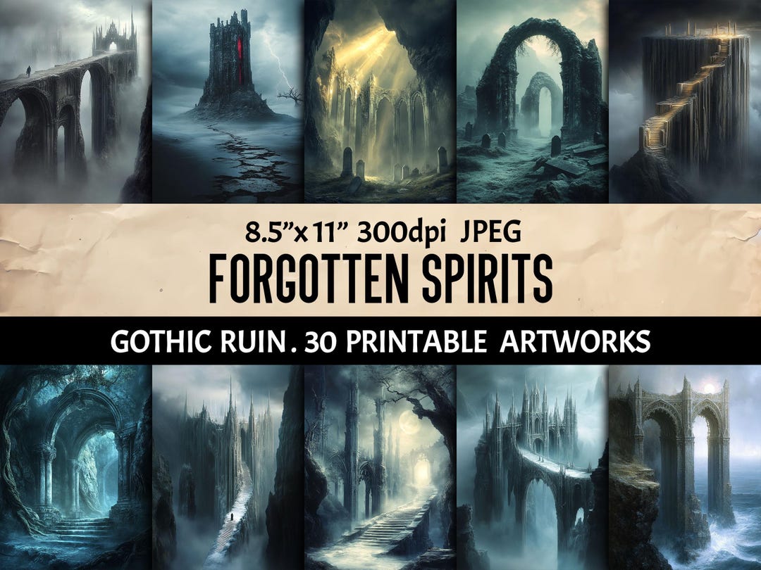 Gothic Architecture Gothic Castle Ruins - 30 Printable Dark Fantasy Art ...