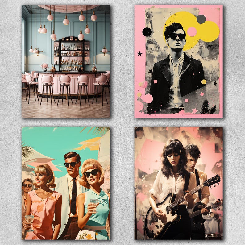 1950s Nostalgia Journal Pages Digital Vintage Nifty Fifties Retro Printable Images Kit Junk ...