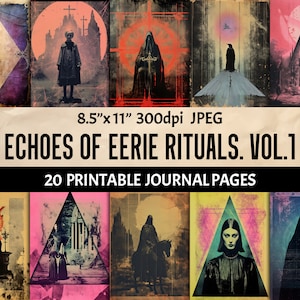 Gothic Medieval Occult Journal Pages Printable - Set of 20 Dark ...