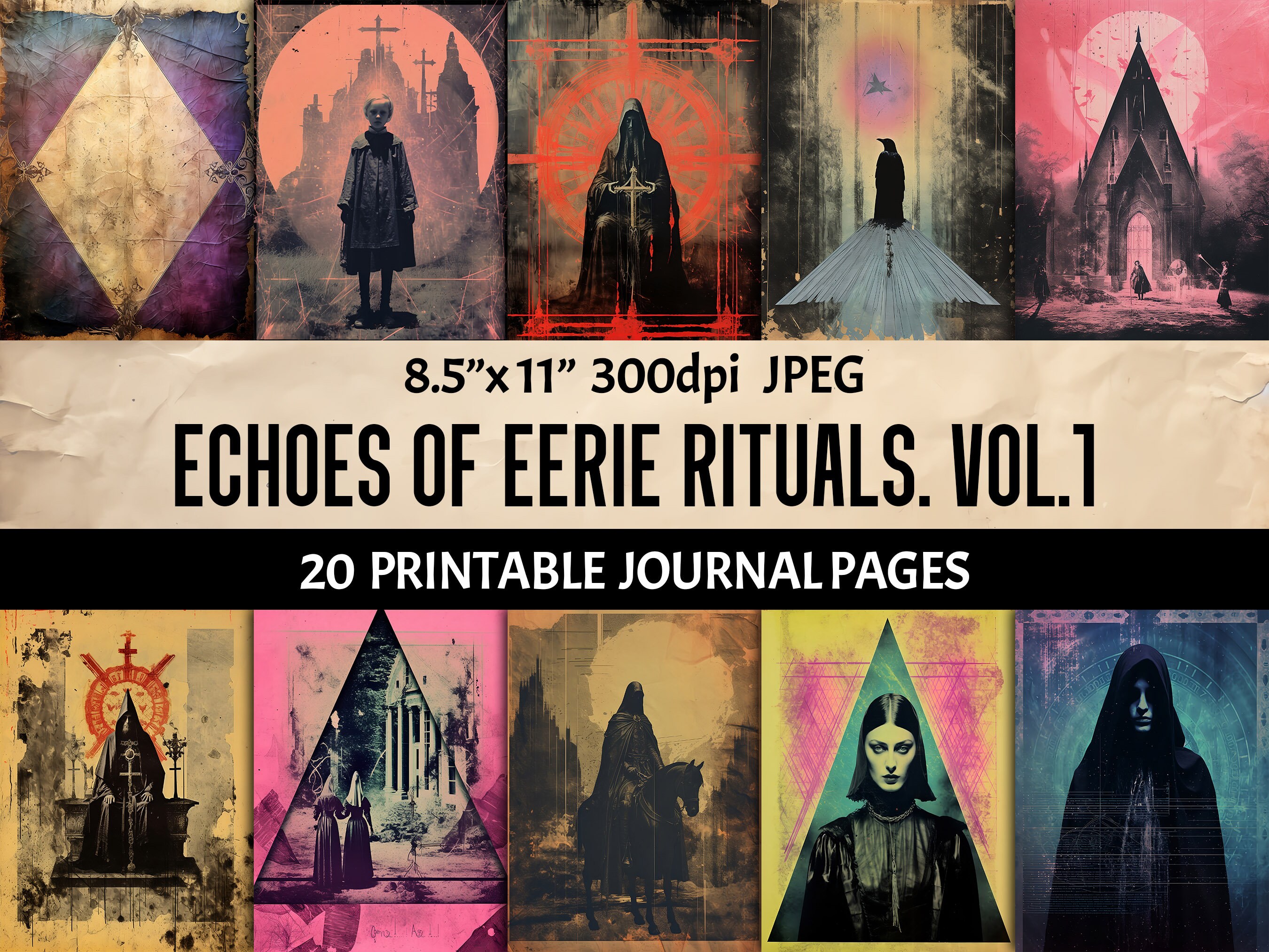 Gothic Medieval Occult Journal Pages Printable Set of 20 Dark Aesthetic ...