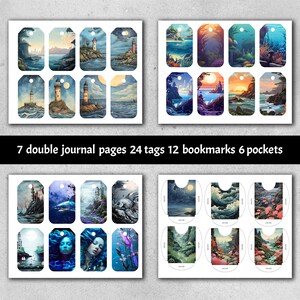 Sea Journal Kit Printable Ocean Pages, Tags, Bookmarks, Pockets ...