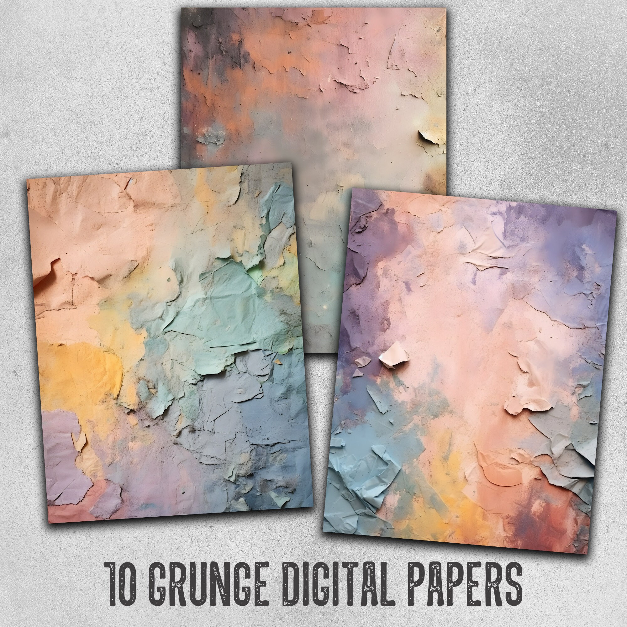 Edgy Grunge Scrapbook Kit Digital Paper Printable Ephemera for Junk ...