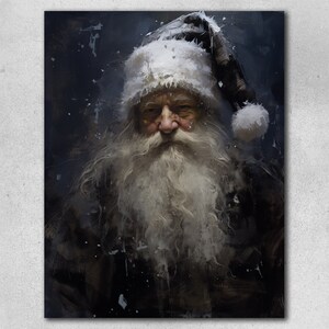 Grunge Christmas Vintage Santa Digital Art Dark Winter Aesthetic New ...