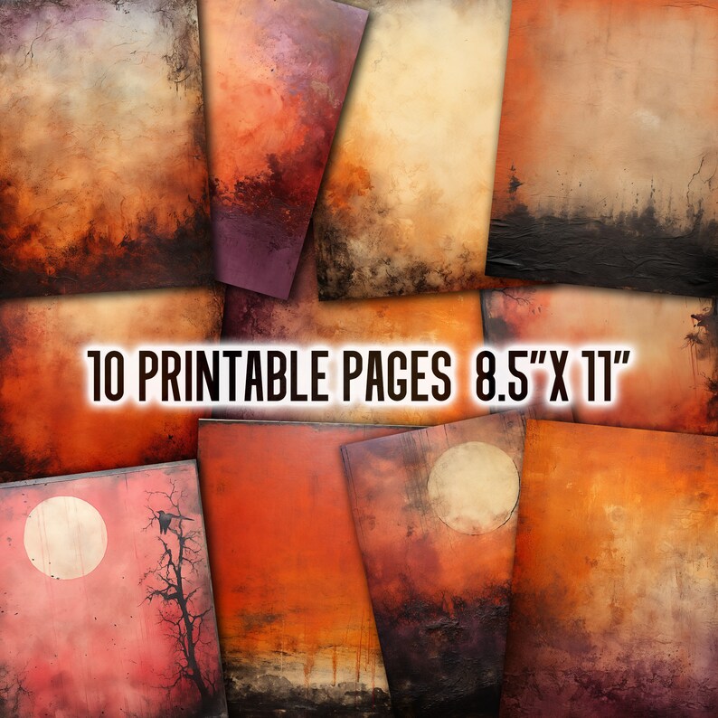 Printable Horror Journal Page Digital Background Paper for Junk ...