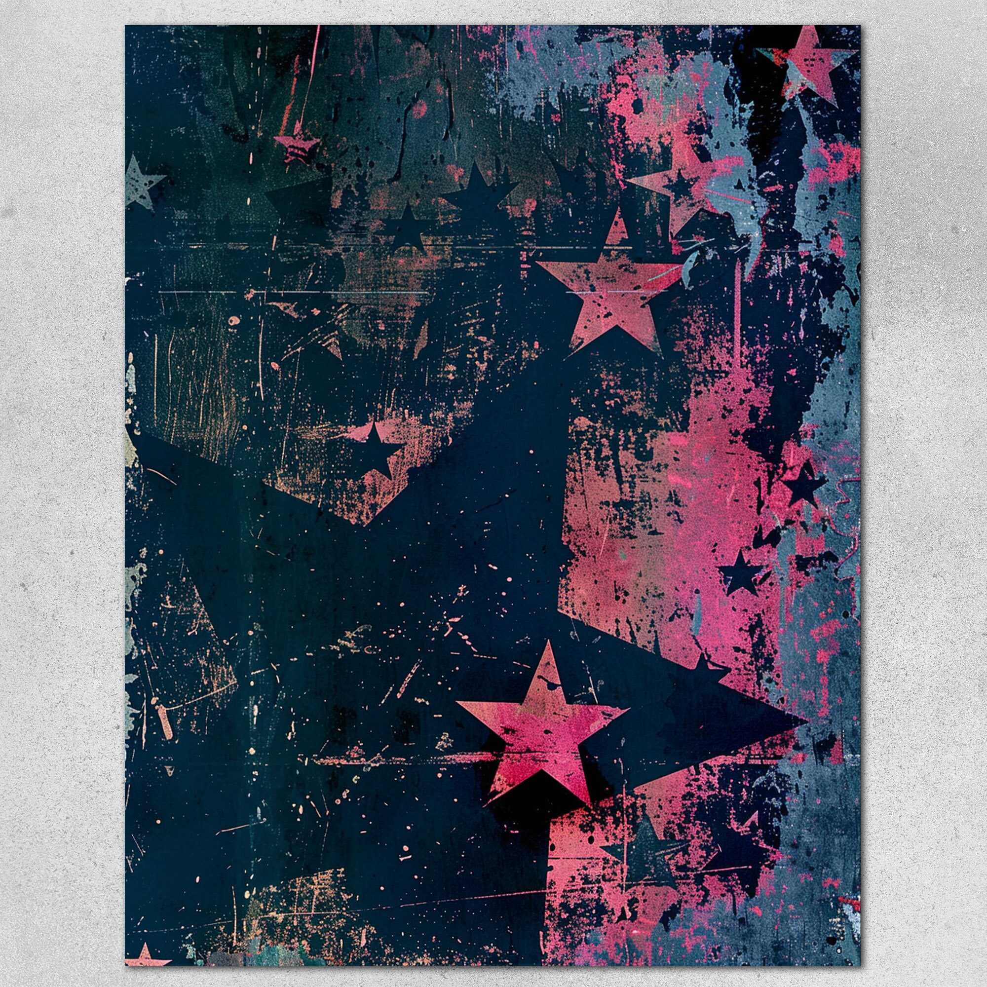 American Patriotic Digital Paper Punk Printable Junk Journal Pages ...