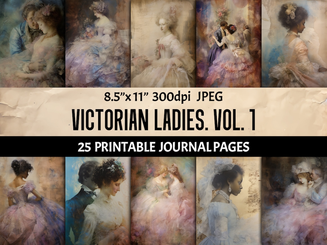 Victorian Vintage Journal Pages | Digital Shabby Chic Paper for ...