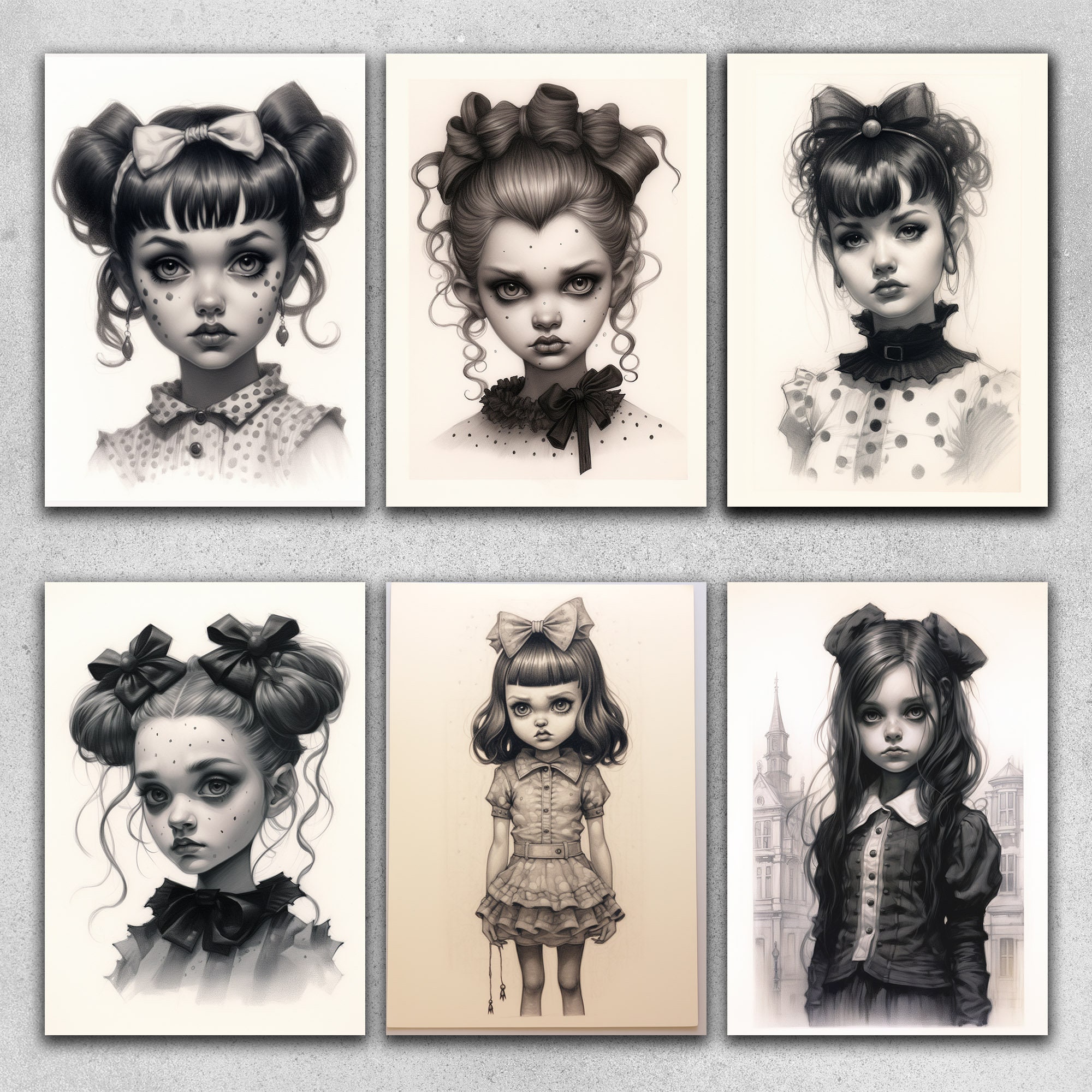 Little Goth Card 30 Digital Gothic Junk Journal Vintage Ephemera ATC ...