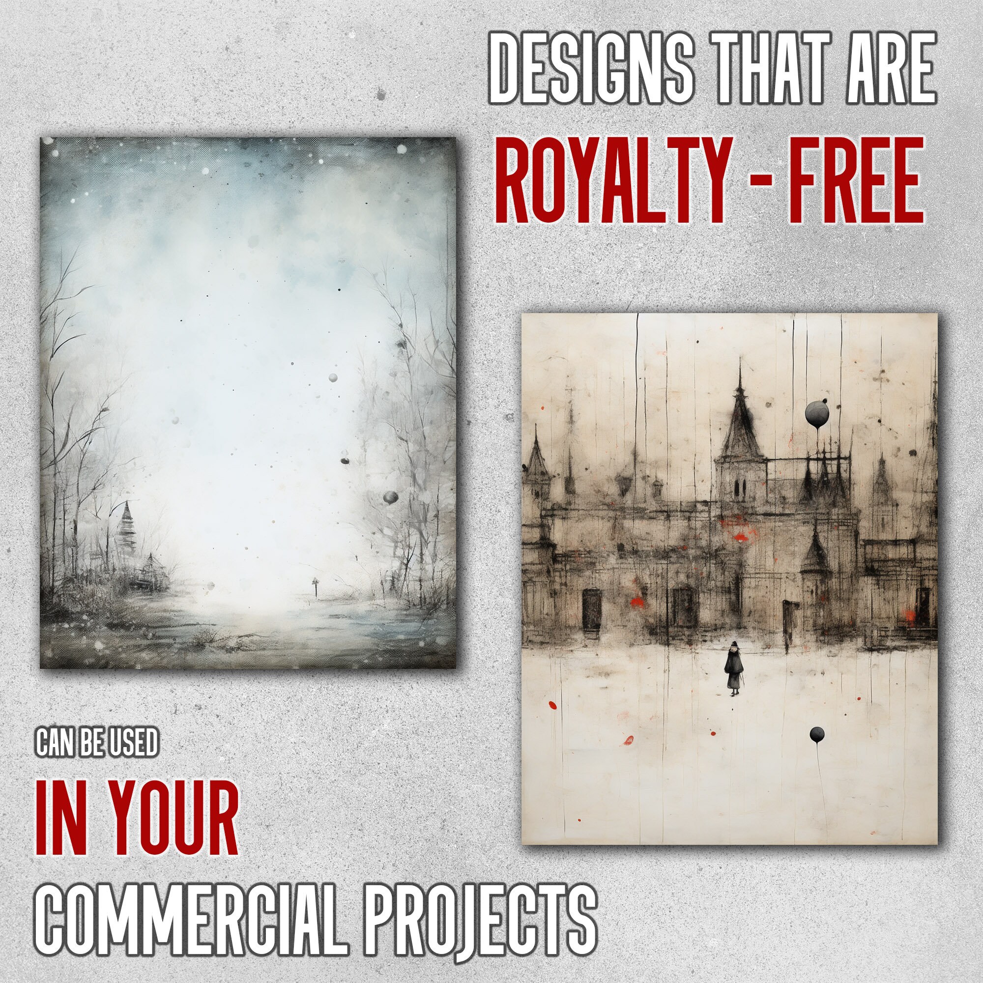 Winter Mood Printable Journal Page Chilled Shades of Sorrow Digital ...