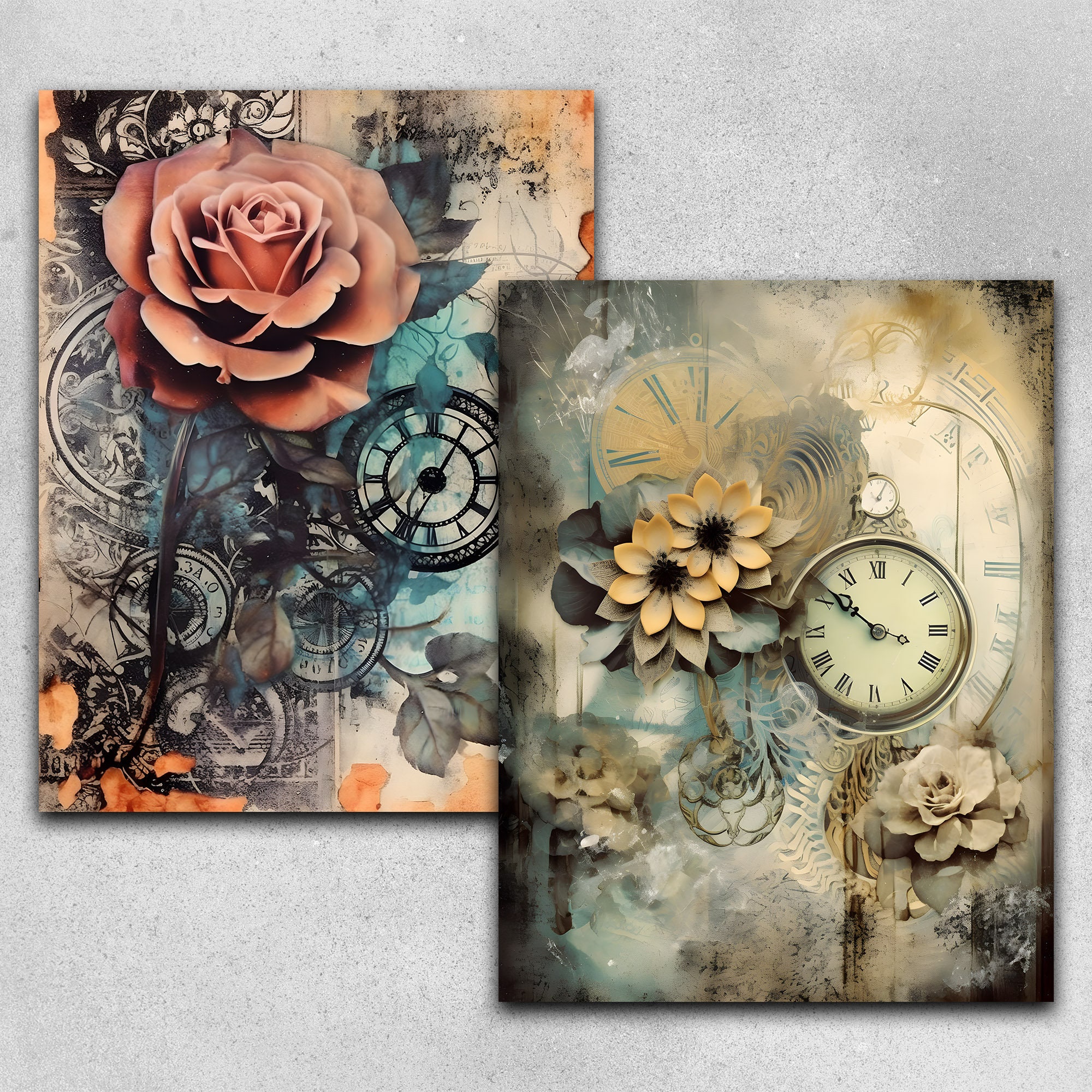 Steampunk Scrapbook Paper Kit Printable Junk Journal - Etsy