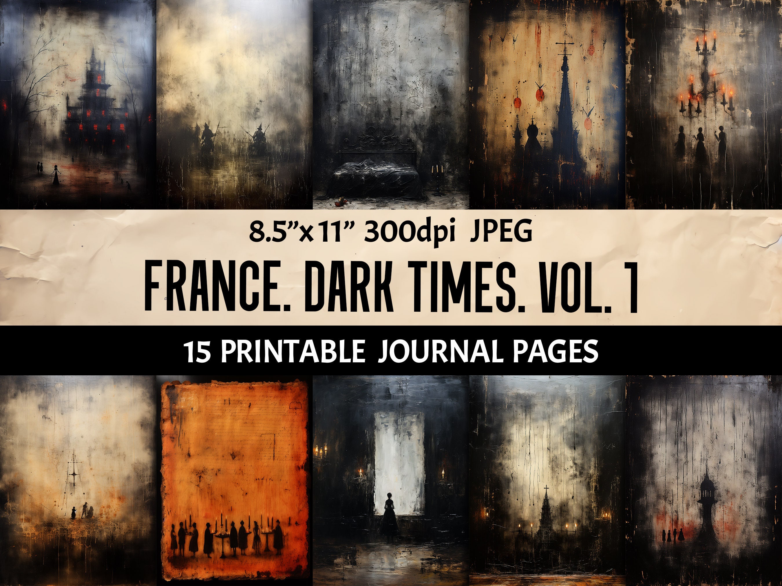 Printable Dark Empire Journal Pages Grunge Gothic Aesthetic Digital ...