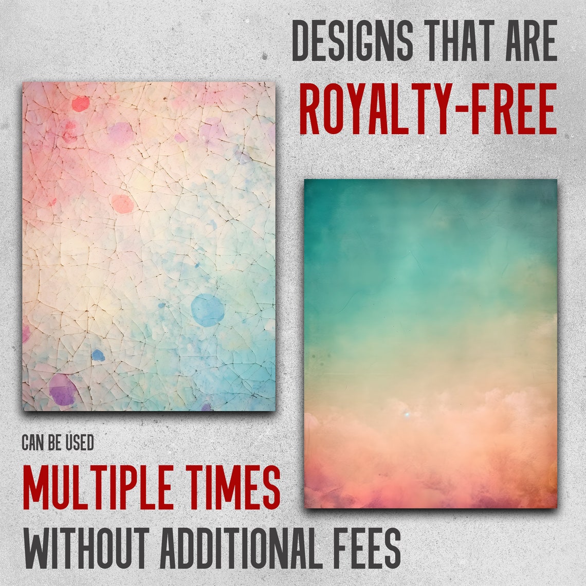 Grunge Paper Scrapbooking Kit - Digital Junk Journal Ephemera Pages Set ...