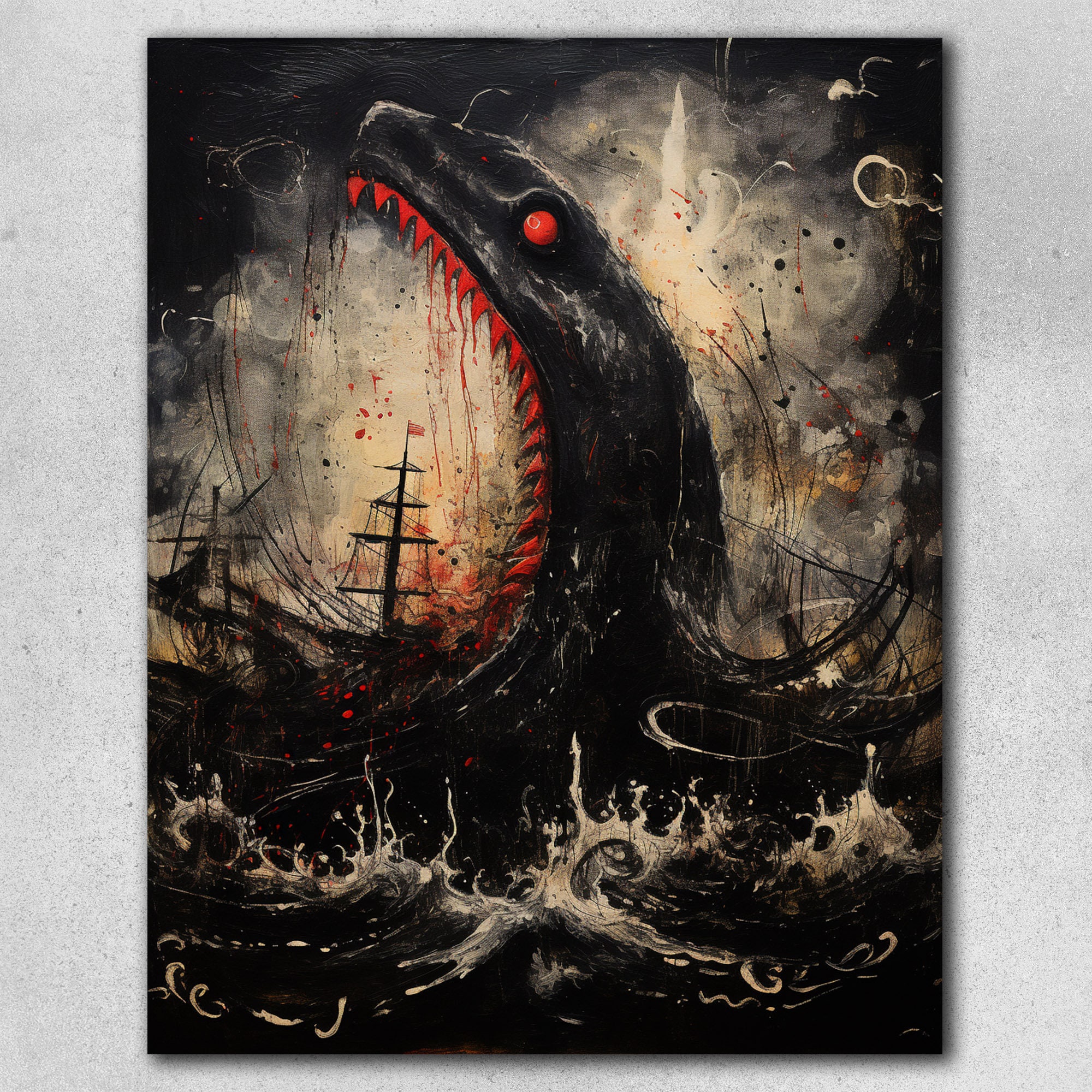 Gothic Seas Illustration Set Digital Dark Aesthetics Sirens Kraken ...