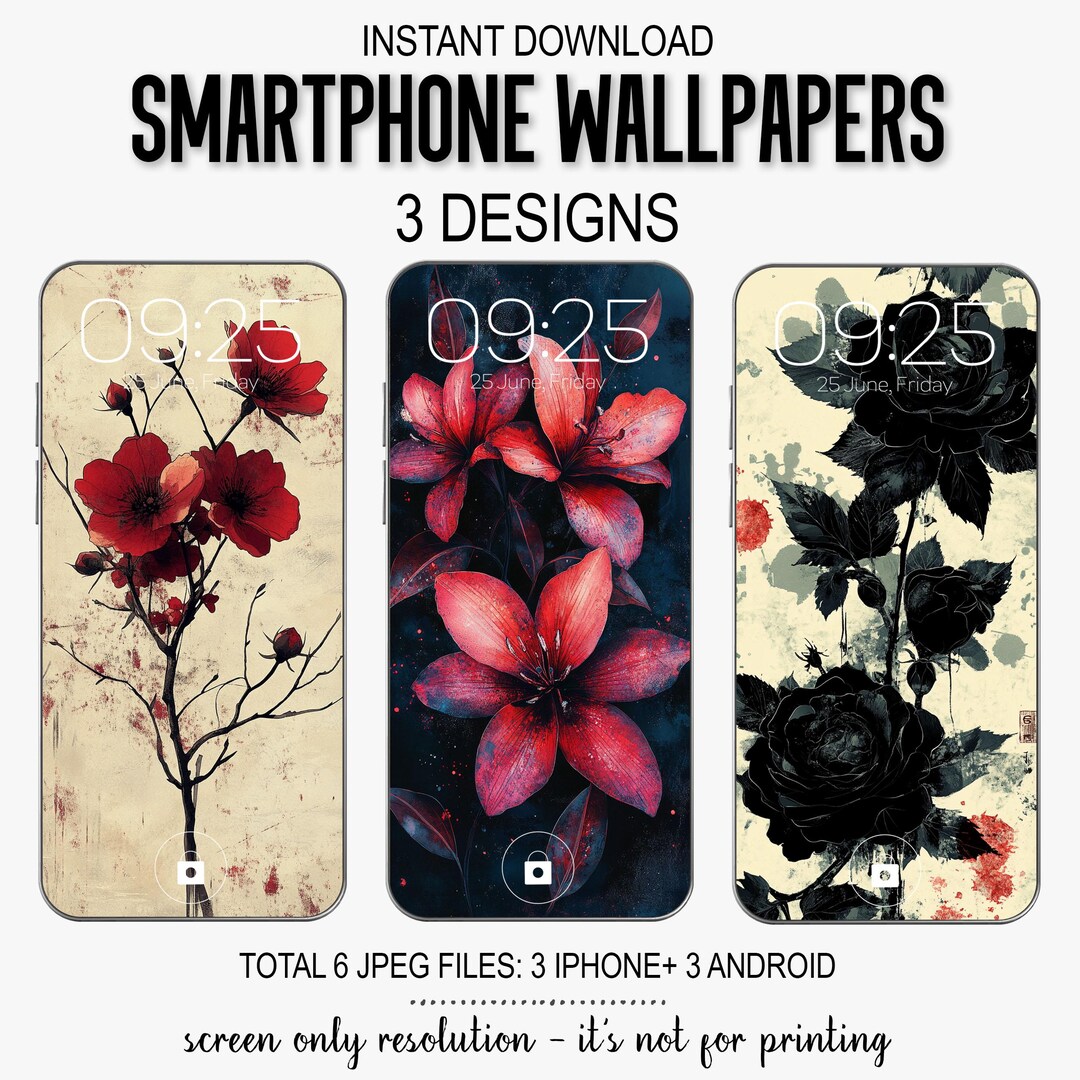 Gothic Floral Phone Wallpaper: Dark Fantasy iPhone & Android ...