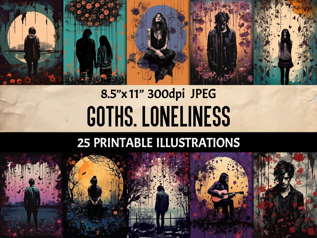 Gothic Digital Journal Pages - Goth Dark Floral Printables for Junk ...