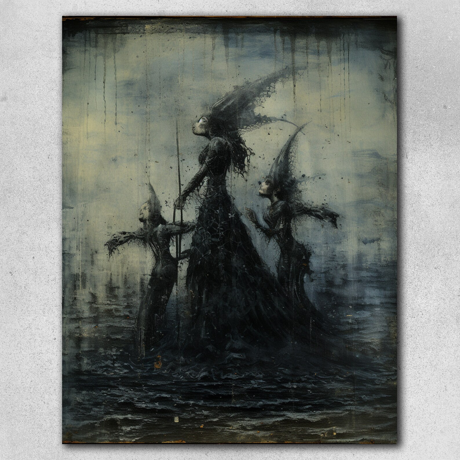 Gothic Seas Illustration Set Digital Dark Aesthetics Sirens Kraken ...