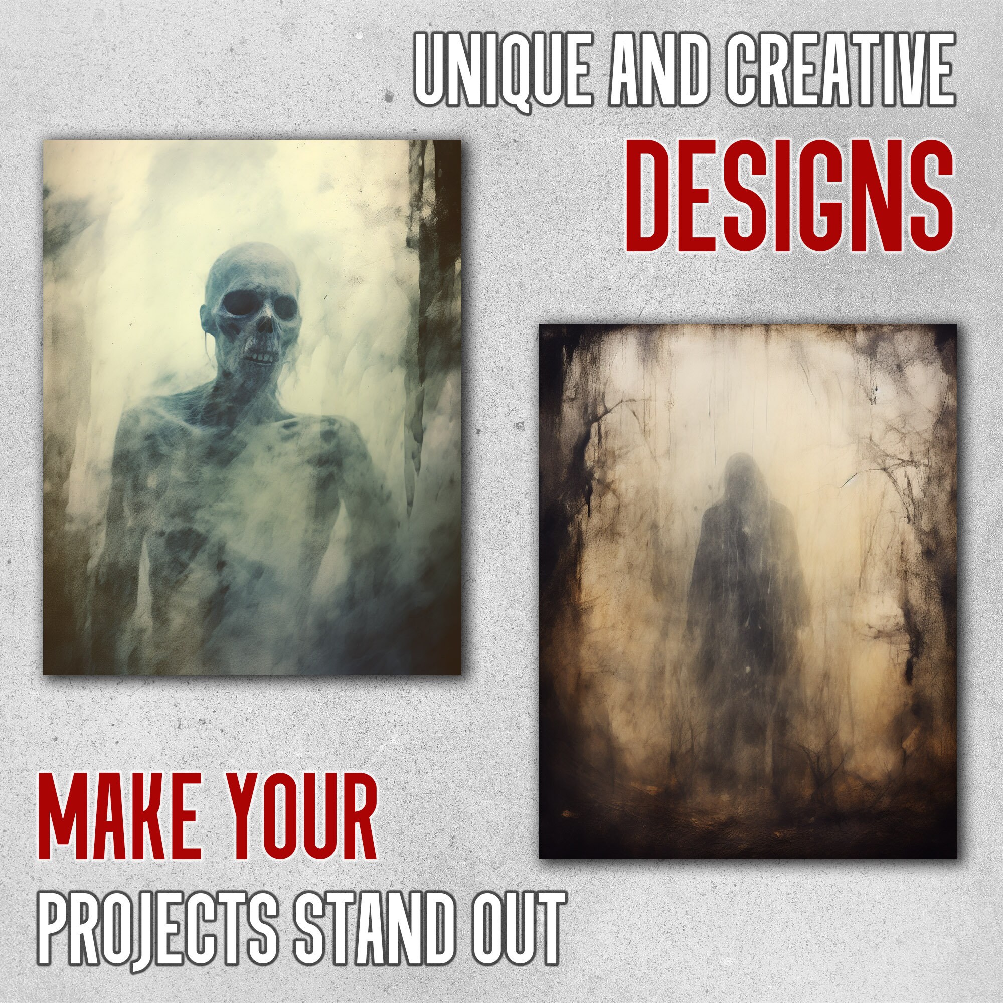 Printable Horror Journal Page Fear Creepy Digital Paper for Junk ...