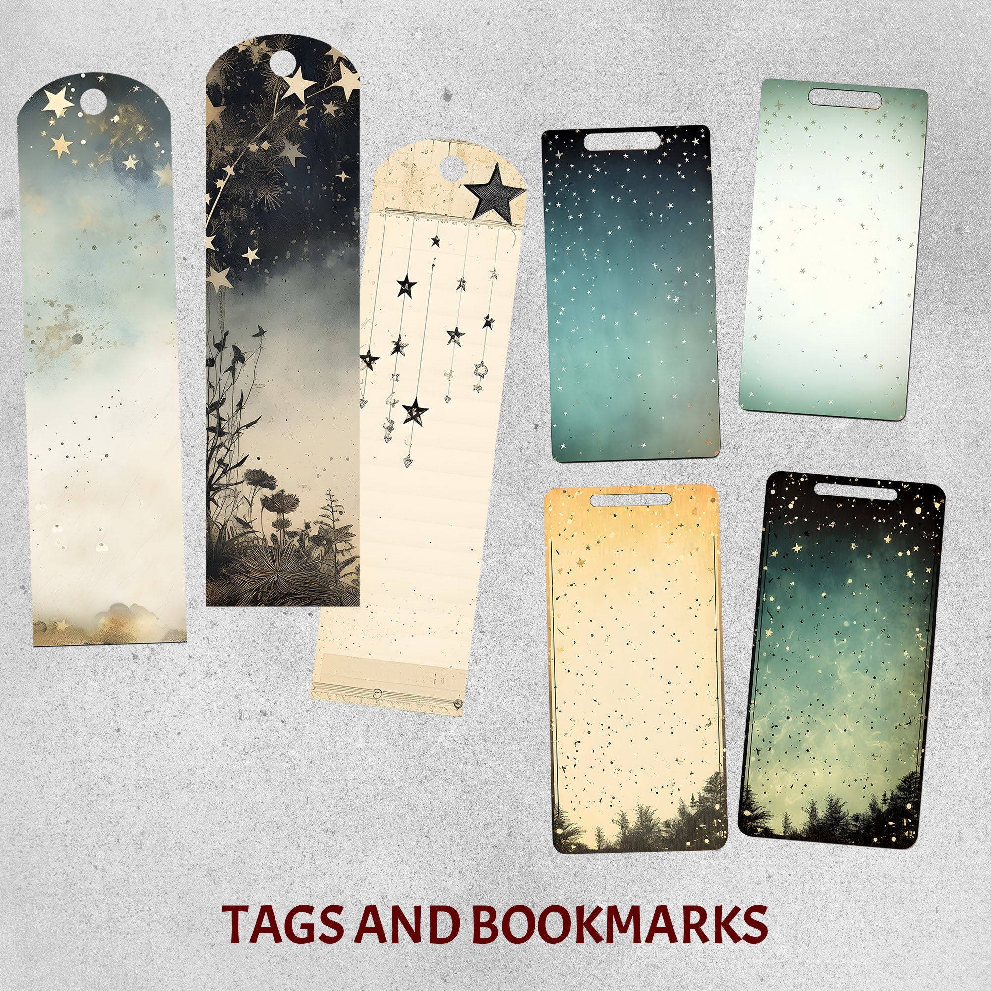 Vintage-inspired Printable Journal Kit: Unique Digital Tags Plates ...