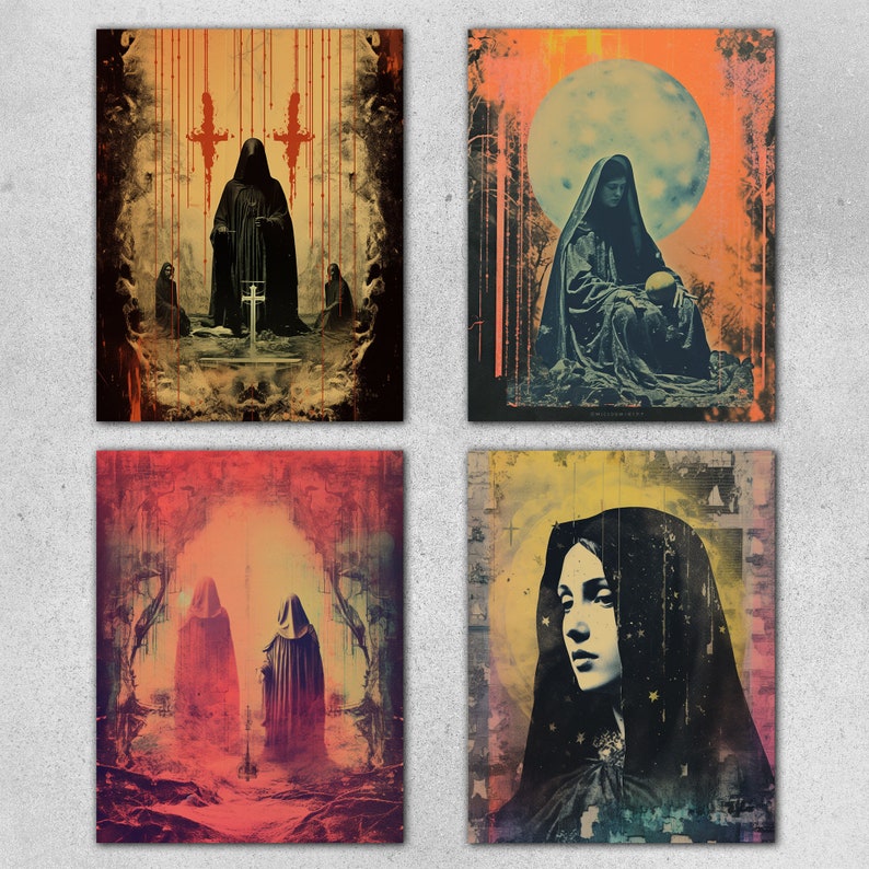 Grunge Occult Gothic Art Eerie Aesthetic Digital Prints Digital Dark ...