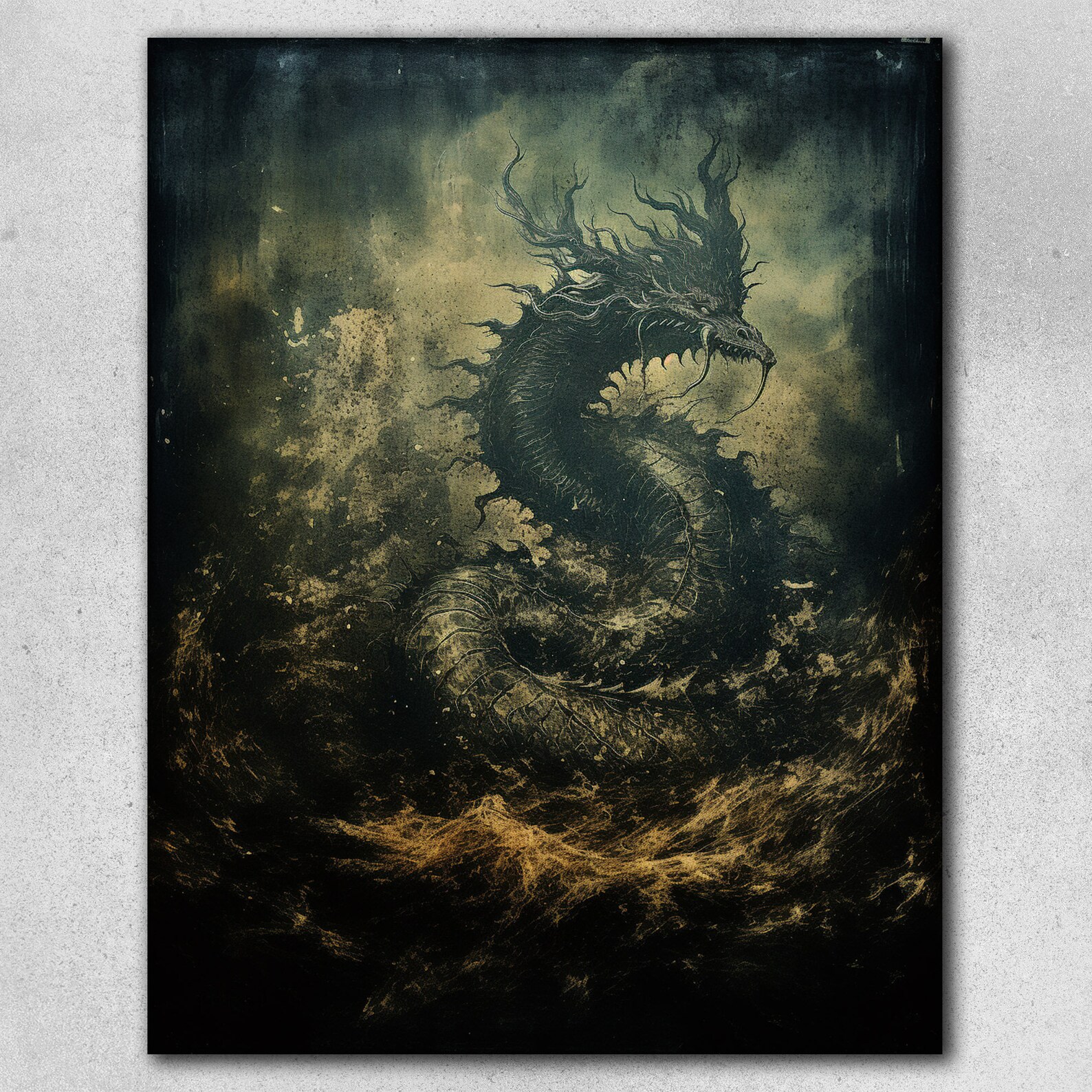 Gothic Seas Illustration Set Digital Dark Aesthetics Sirens Kraken ...