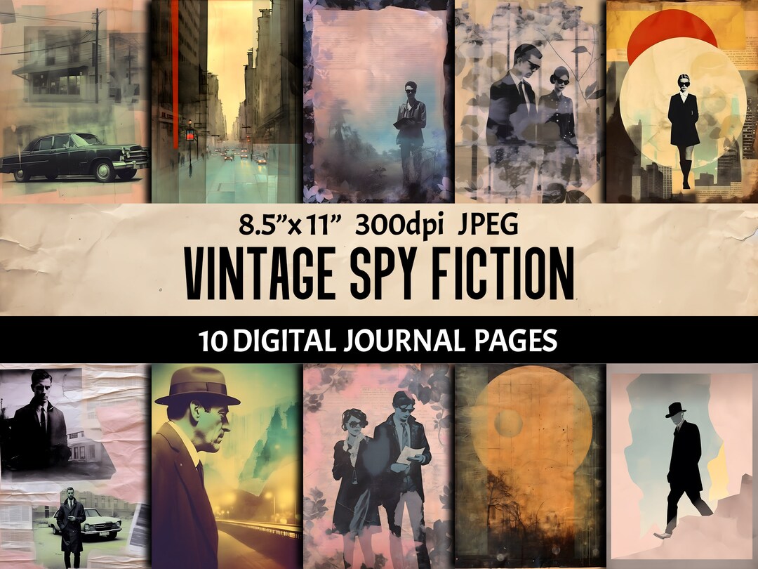 Spy Fiction Ephemera Scrapbooking Kit Printable Journal Ephemera Pages ...