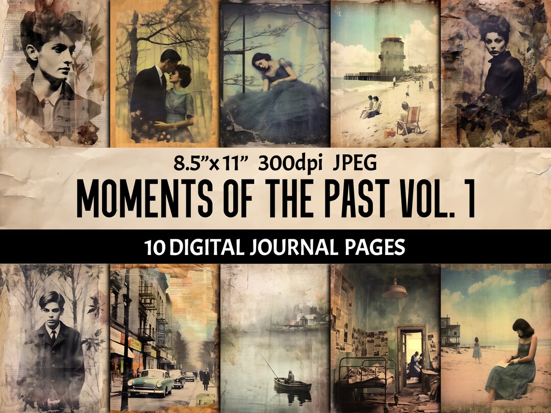 Moments of the Past - Scrapbooking Kit - Retro Printable Ephemera Pages ...
