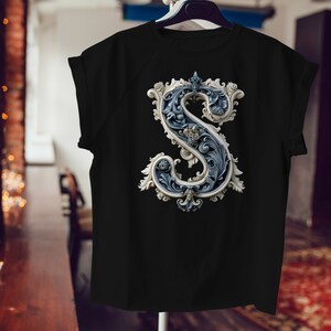 Floral Monogram Initial Letter S - Sublimation Scrapbooking Collage ...