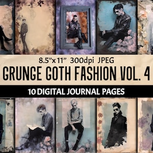 Grunge Goth Scrapbooking Kit - Printable Gothic Journal Pages - Digital ...