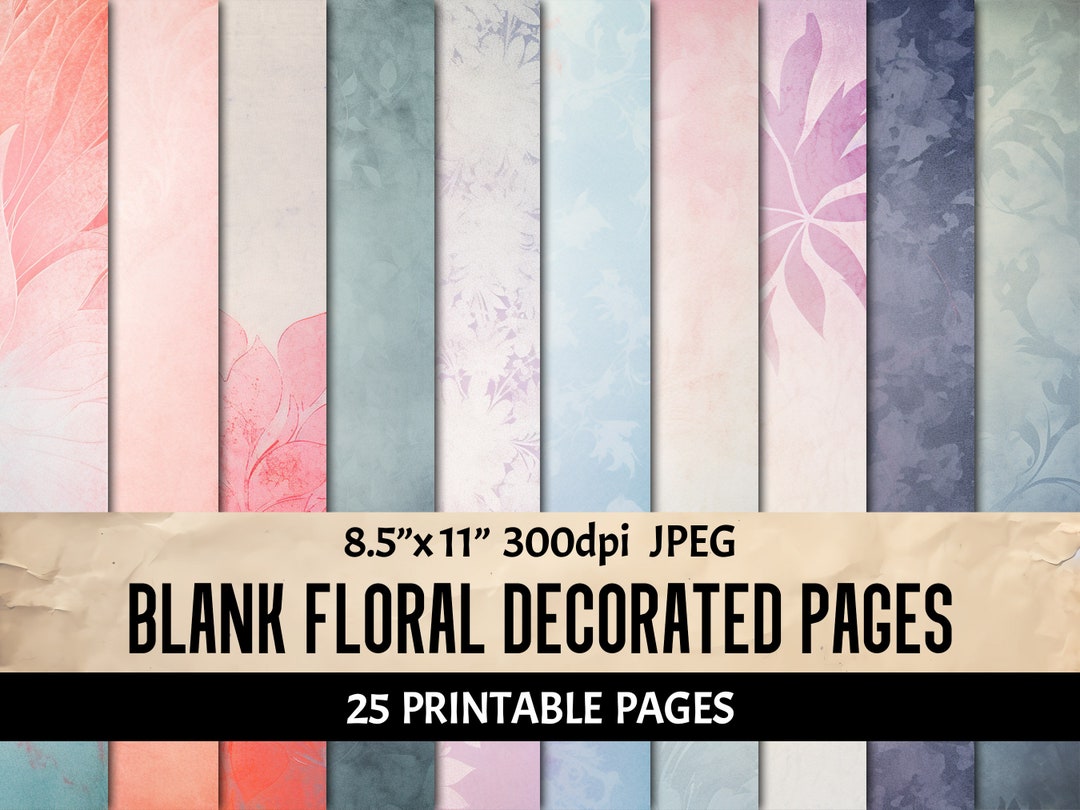Printable Journal Pages - Pastel Grunge Texture - Digital Scrapbook ...