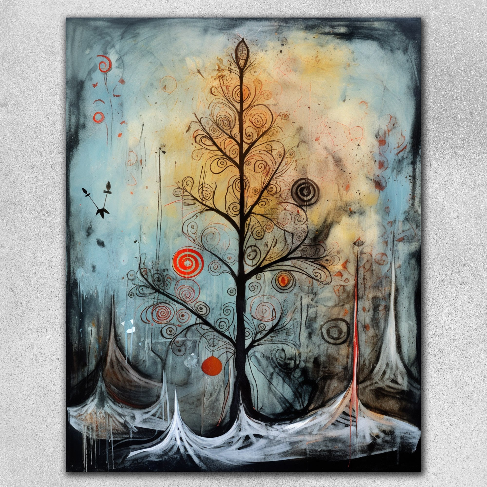 Dark Winter Art Gloomy Christmas Digital Illustrations Children & Avant ...
