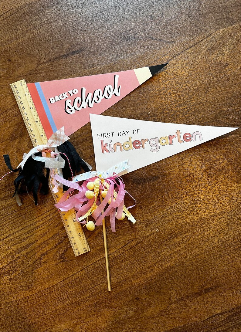 Back to School Flags Kindergarten - Etsy