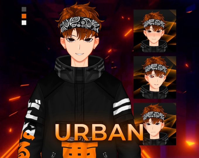 Premade Vtuber Color Customizable 6 Toggle Switches 7 Cute Emotes