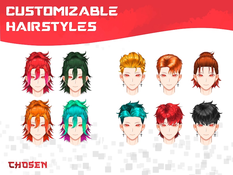 Customizable Premade Vtuber Male Model Fully Rigged and Ready to Use ...