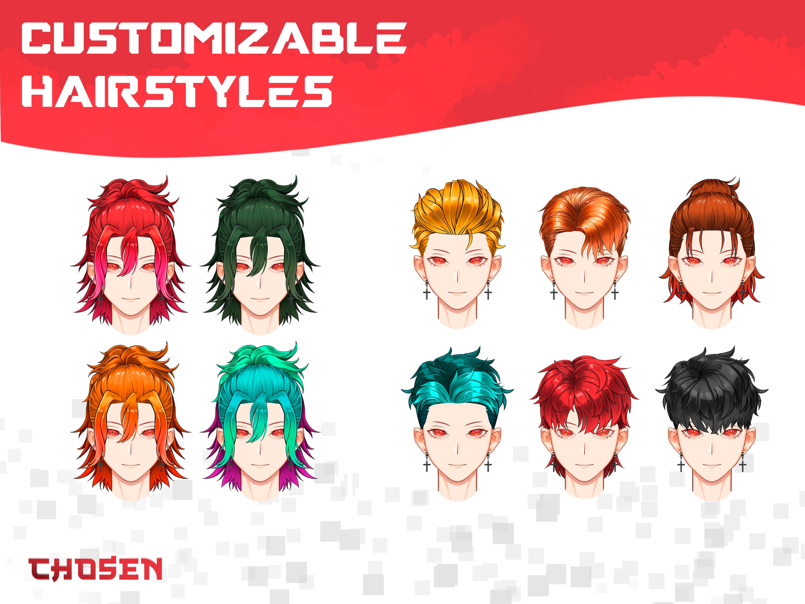 ORIGINAL FILE Customizable Premade Male Vtuber Model Fully Rigged and ...