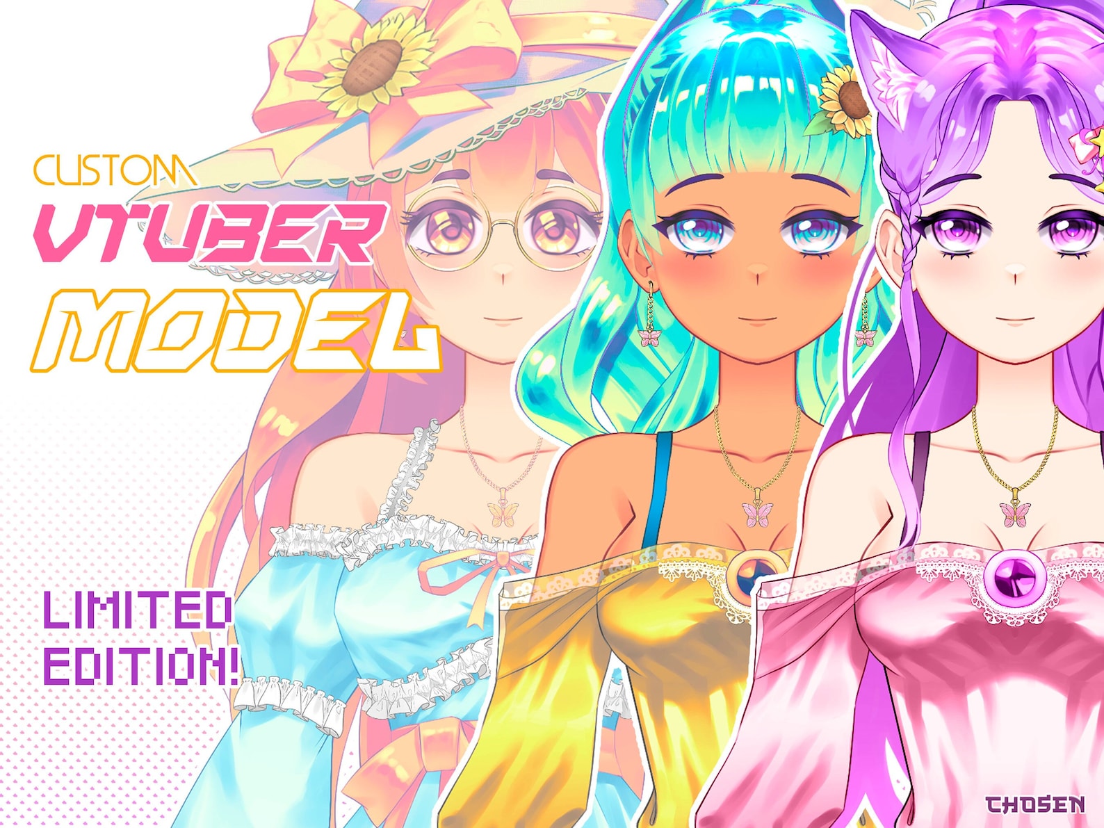 Vtuber Model Premade Female for Commercial Use, Full Body Fully Rigged ...