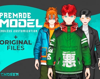Vtuber Male Model Live2d (ready to Use, Premade) - Etsy