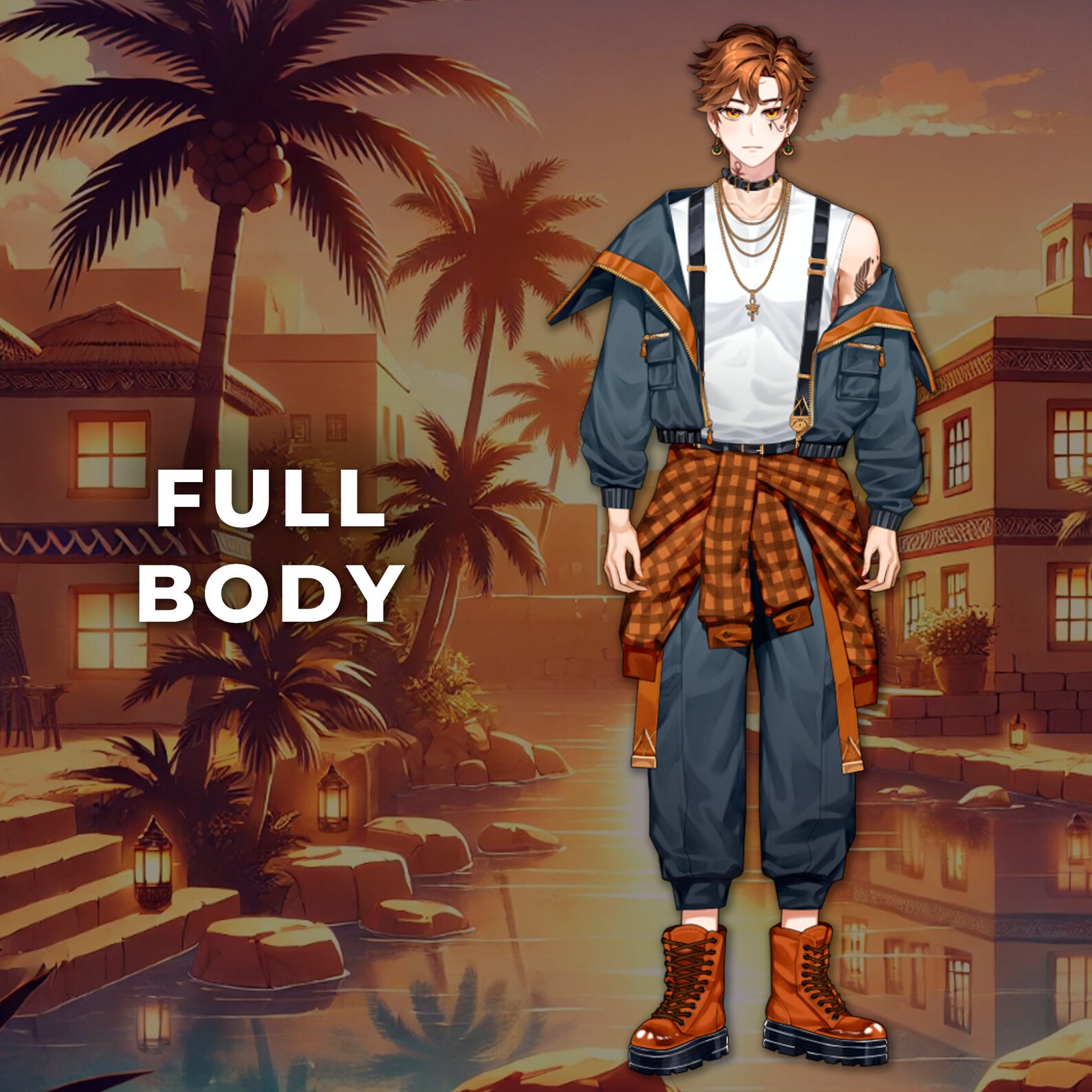 Male Premade Vtuber Model, Live2d Premium Model for Vtube Studio ...
