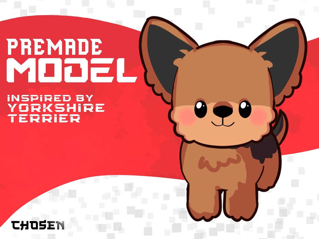 Yorkshire Terrier Vtuber Model: Realistic Dog Avatar (live2d) - Etsy