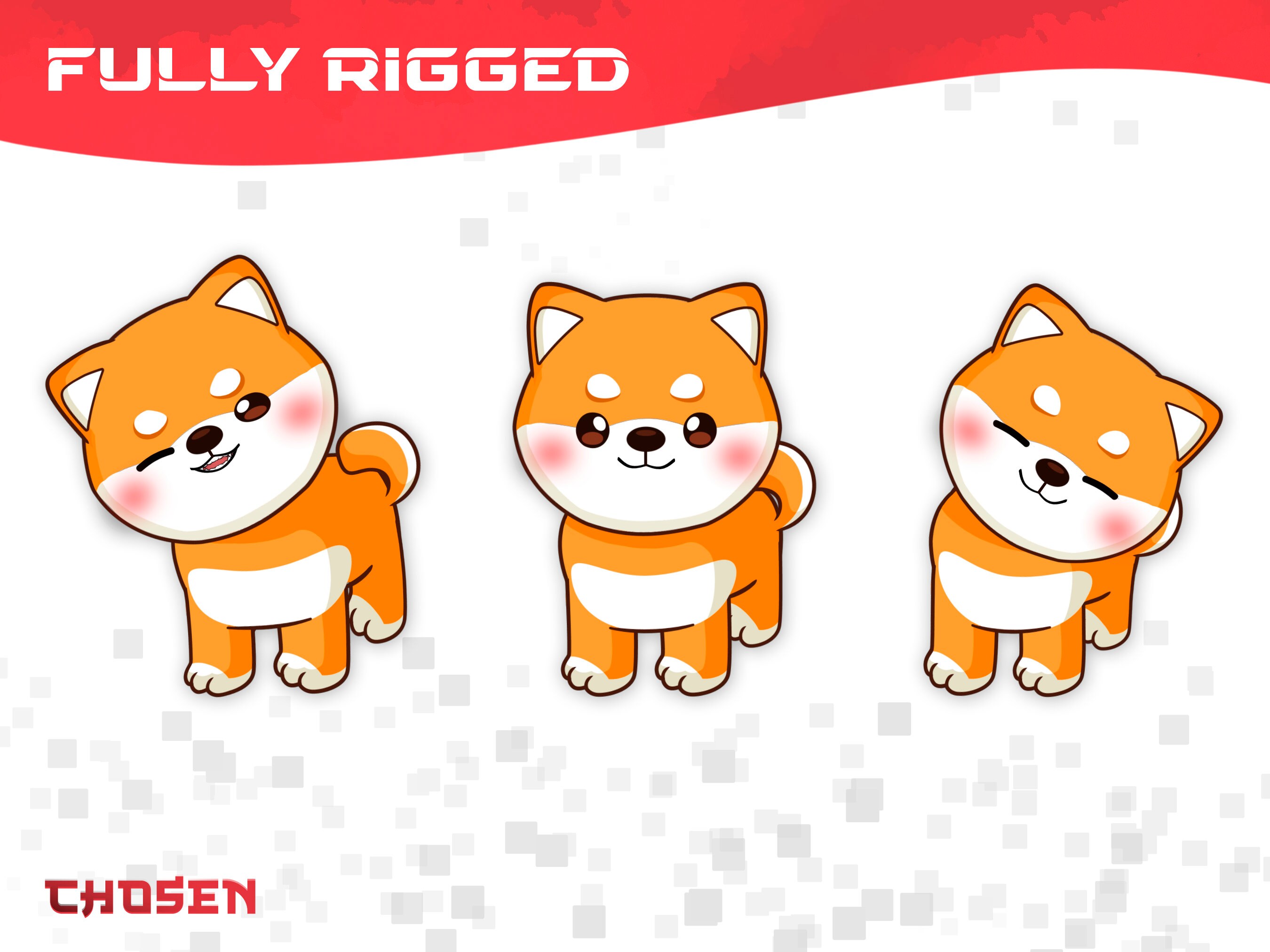 Premade Shiba Inu Vtube Model - Fully Rigged Shiba Inu Dog Breed ...