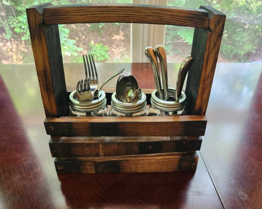 Bourbon Barrel Stave Basket - Etsy