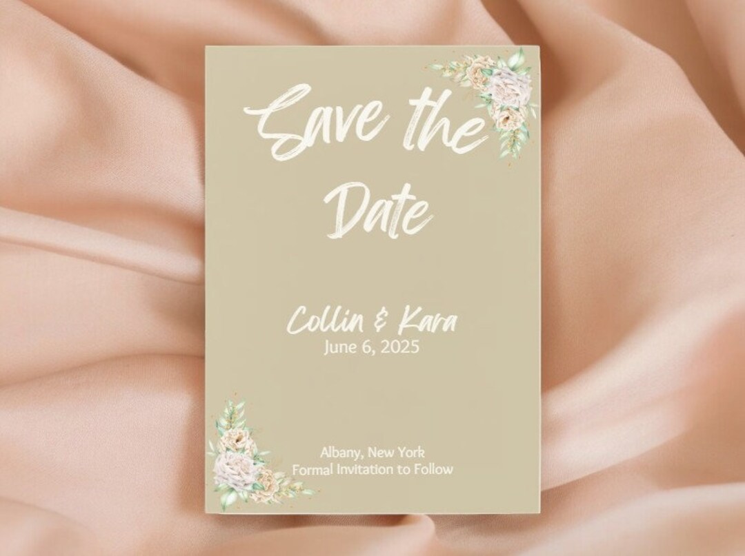 Spring Has Sprung Save the Date Canva Template, 5x7, Wedding Save the ...