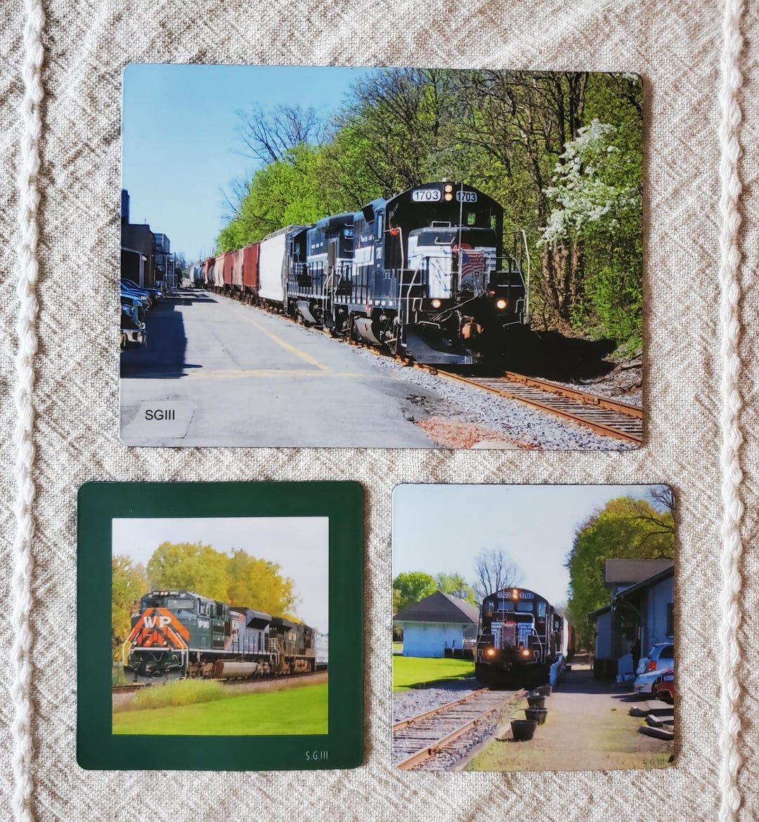 Train Magnets Dorm Room Refrigerator Magnets Train Photography 3 Pack ...