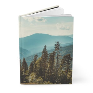 Mountain Journal Mountain Theme Hardcover Matte Journal Explorer Hiking ...