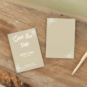 Simple and Classy, Spring Has Sprung Save the Date Canva Template, 5x7 ...