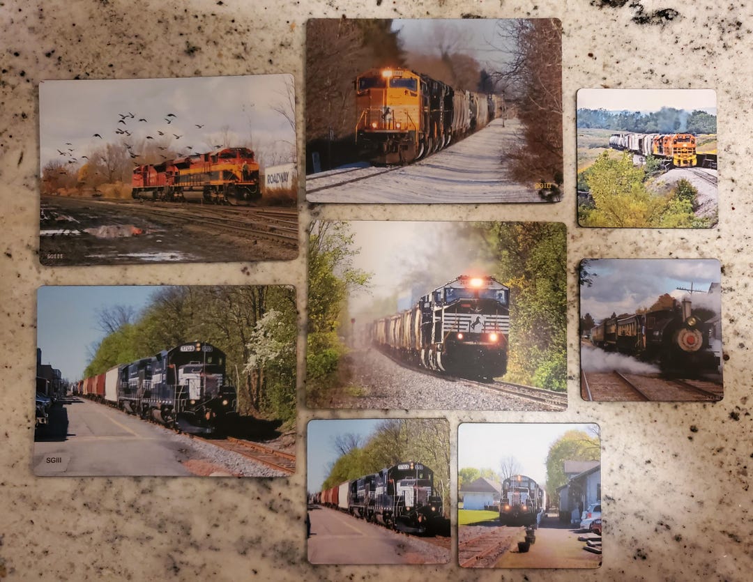 Train Magnets Train Refrigerator Magnets 8 Pack Gift for Railroad ...