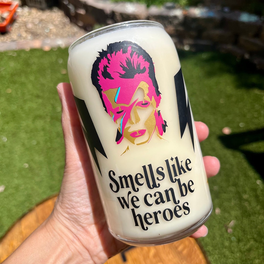 David Bowie, Heroes, Lightening Bolt, Glass Can, Music Candle, 70s ...