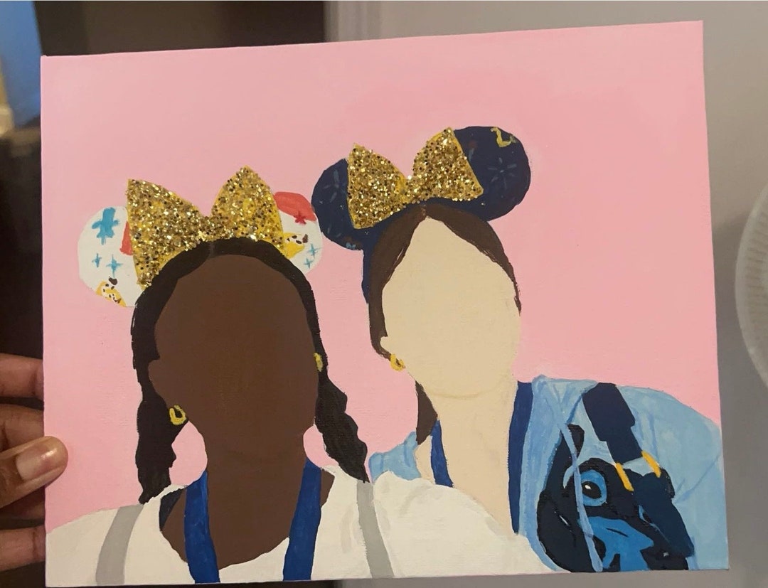 Custom Faceless Portrait, Portrait From Photo, College Dorm Art ...