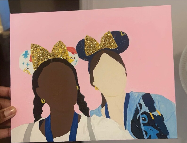 Custom Faceless Portrait, Portrait From Photo, College Dorm Art ...